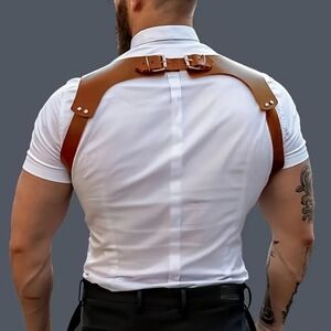 Accessories | Men Leather Body Belts Punk Adjustable Faux Leather ...